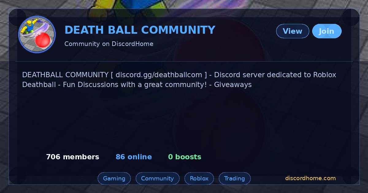 DEATH BALL COMMUNITY | Community Discord Server | DiscordHome