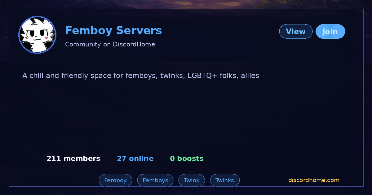 Femboy-Server | Community-Discord Server | DiscordHome