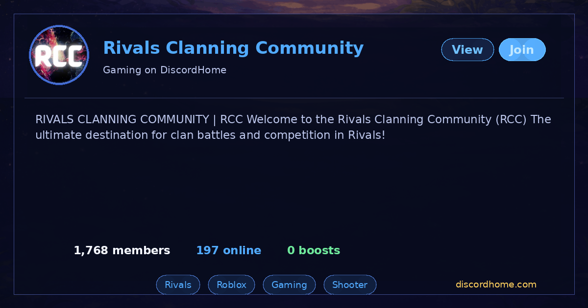 Rivals Clanning Community | Gaming Discord Server | DiscordHome