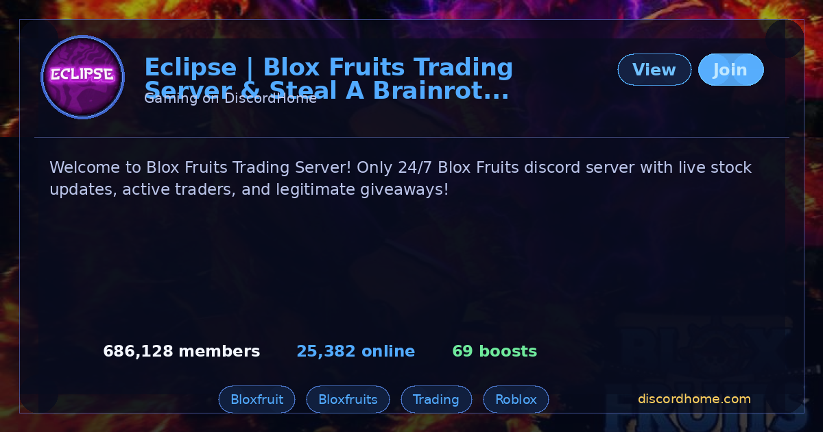 Eclipse | Blox Fruits Trading Server & Steal A Brainrot & Sailor Piece ...
